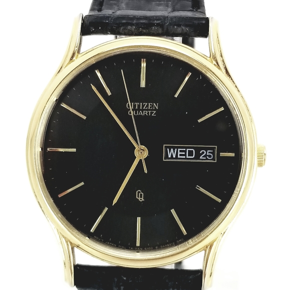 Citizen | Accessories | Citizen Womens Black Leather Band Quartz Model ...